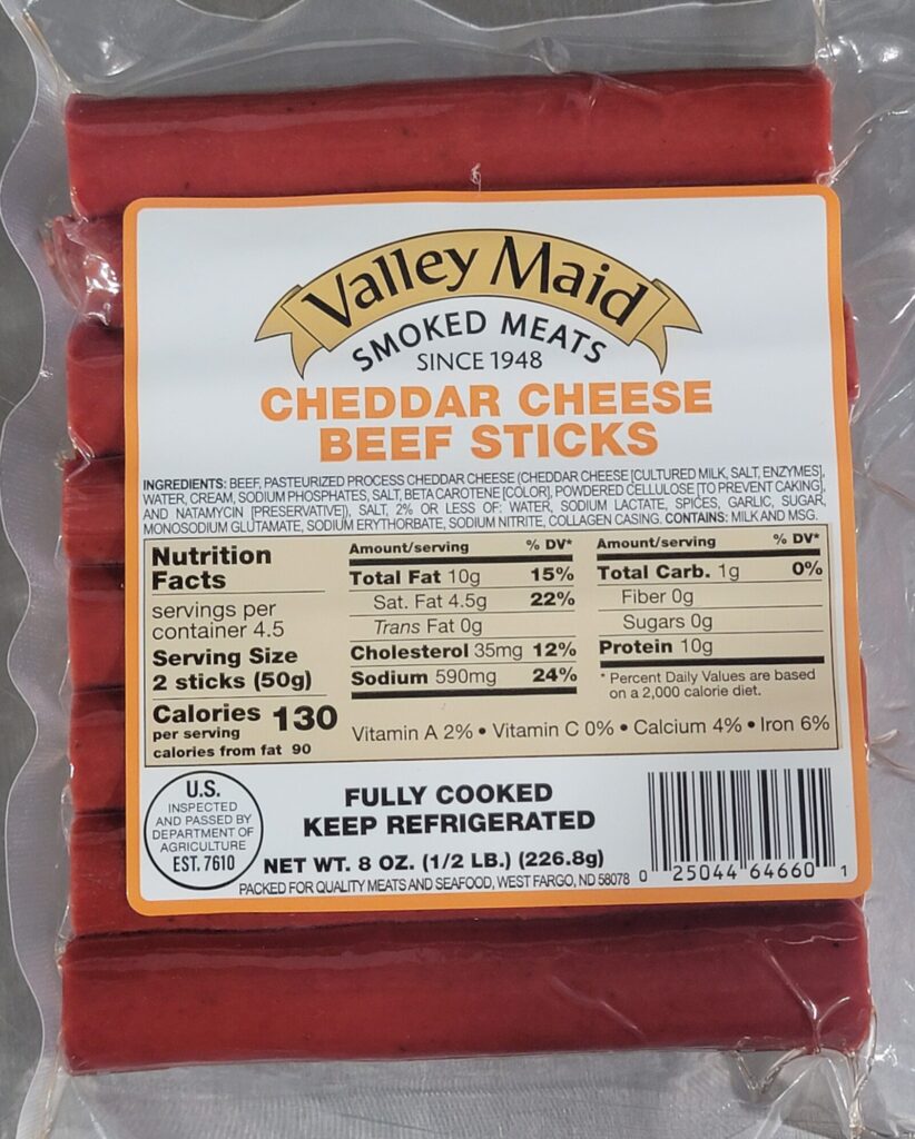Cheddar Cheese Beef Sticks - Quality Meats & Seafood